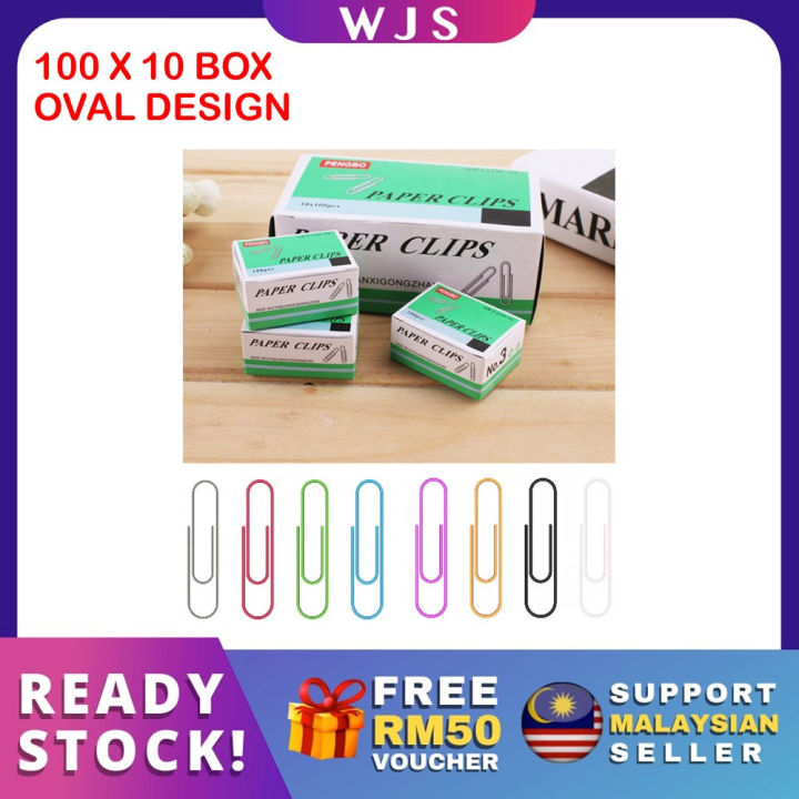 (1000 IN A SET) WJS Round Paper Clip Paper Clips 3M Oval Paper Clip ...