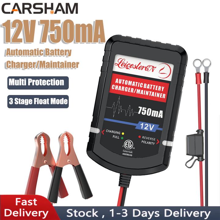 LST Automatic 12V 750mA Trickle Battery Charger Smart Float Charger ...