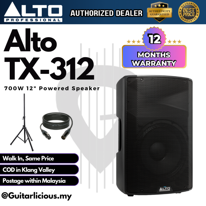 Alto TX312 700W 12 inch Powered Speaker with Stand and Cable ( TX-312 / TX 312 / TX3 ) | Lazada