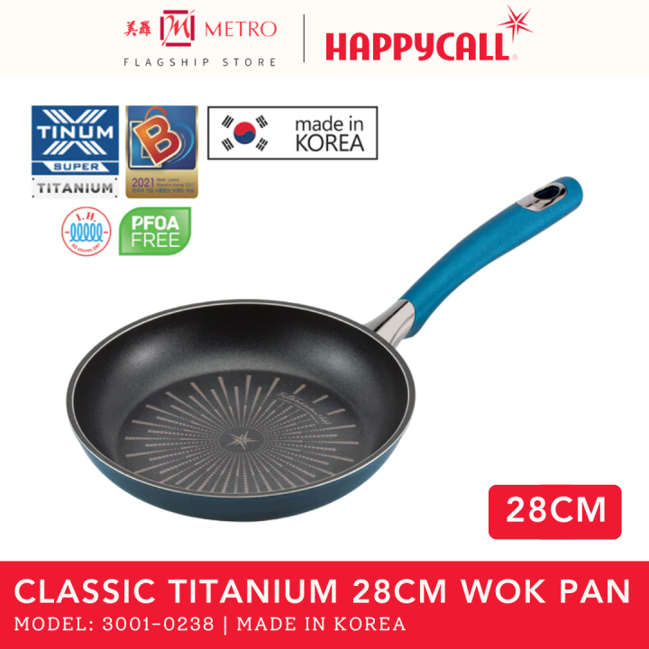 HappyCall Classic Titanium IH 28cm Die Cast Wok Pan (3001-0238) | Lazada Singapore
