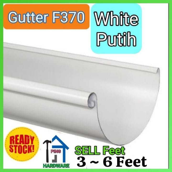 F370 Gutter (WHITE) (3Feet/4Feet/5Feet/6Feet) | Lazada