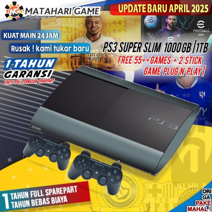 PS3 CFW - Asli SONY Playstation 3 SUPER SLIM 1TB | GRATIS 1 Tahun ...