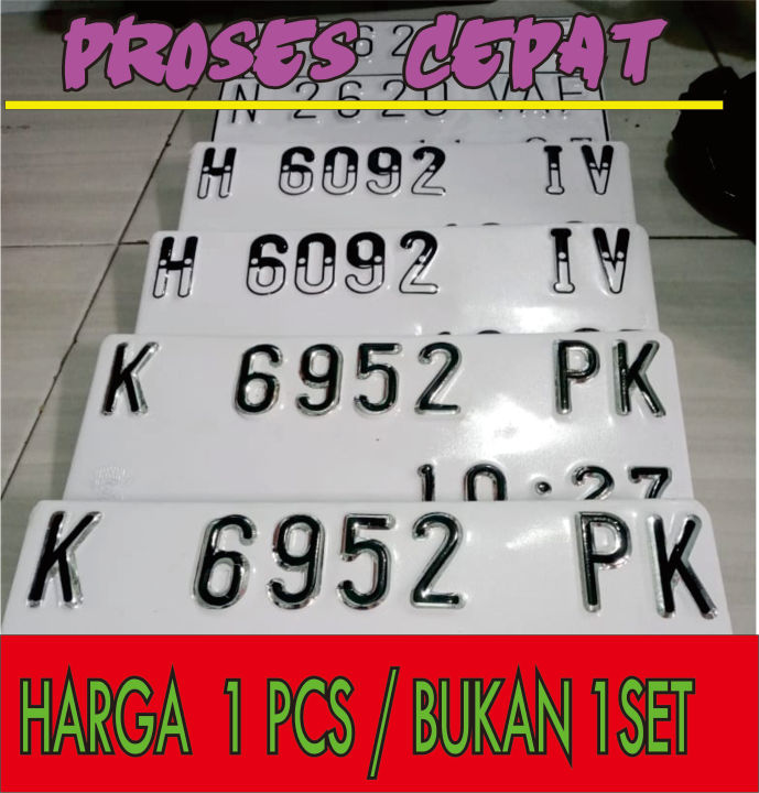 plat nomor MOTOR terbaru baut tanam/DOBEL PLAT(harga satuan bukn ...