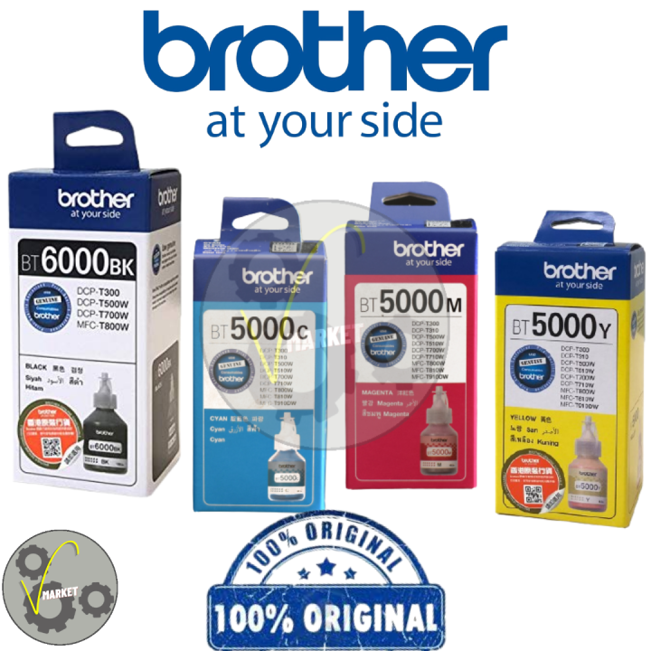 ORIGINAL Full Set Brother BT6000 BT5000 Black and Color set (Black ...