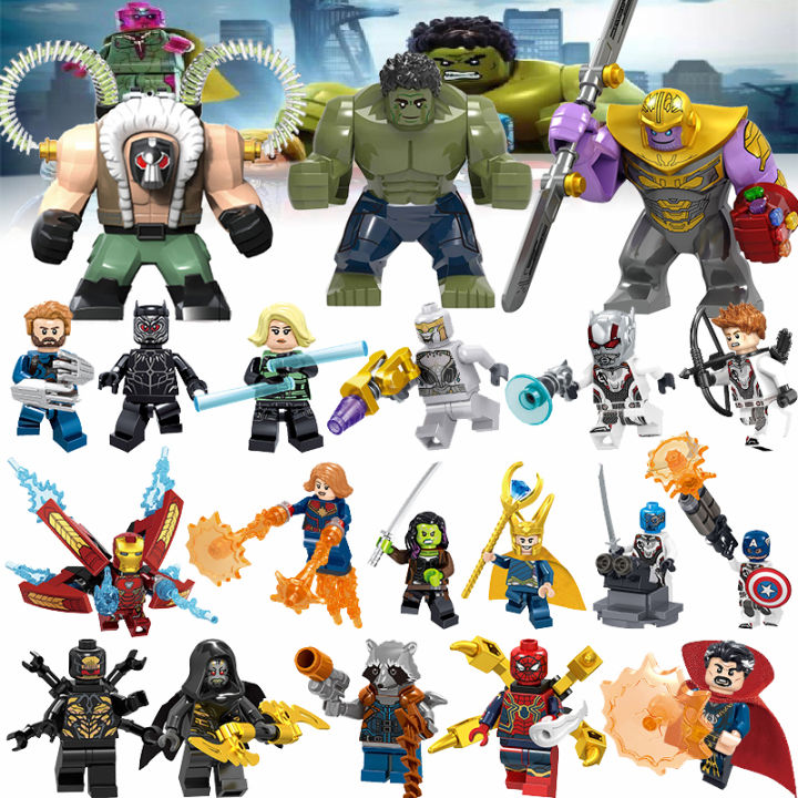 legoing Marvel Avengers Minifigures Building Blocks Spider Man Hulk ...