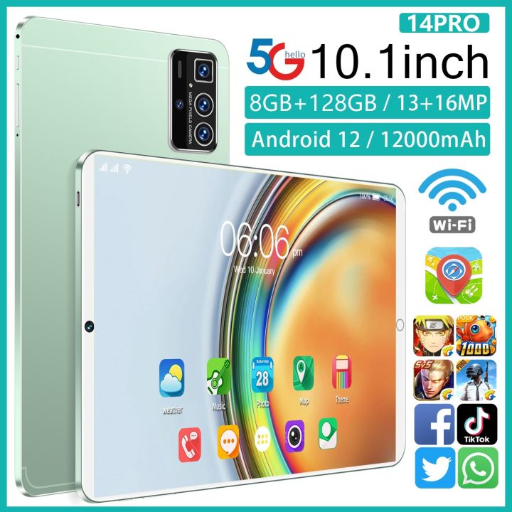NEW 14pro 5G smart tablet 10.1inch HD big screen Android system 12.0 ...