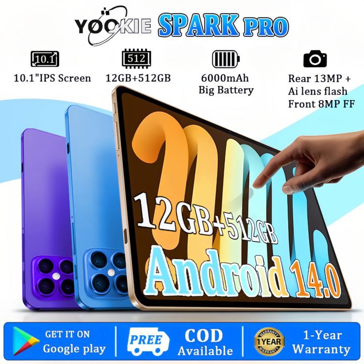 YOOKIE SPARK PRO 12GB+512GB Tablet for kids 10.1inch Pad Online ...