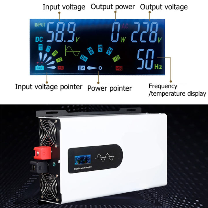 [raock] 10000W 8000W Pure Sine Wave Inverter 10KW DC 12V 24V 48V To AC ...