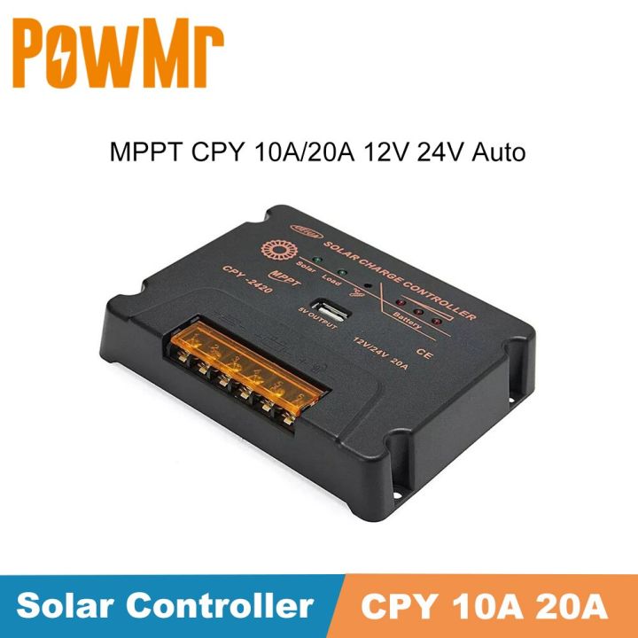 MPPT 10A 20A Solar Charger Controller 12V 24V Auto With USB 5V Output ...