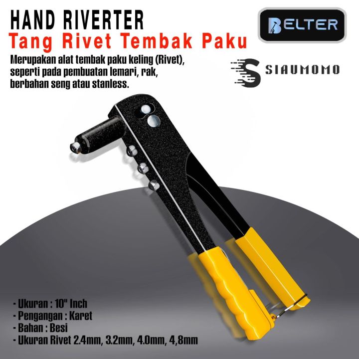 Tang Rivet Hand Riveter 9.5 Inch tang rivet belter | Lazada Indonesia