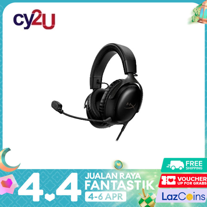 HYPERX CLOUD III BLACK GAMING HEADSET - (727A8AA) | Lazada