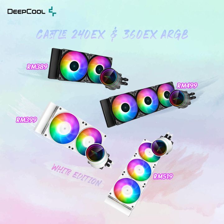 # DEEPCOOL CASTLE [240EX ARGB/360EX ARGB] AIO Liquid Cooler # [BLACK ...