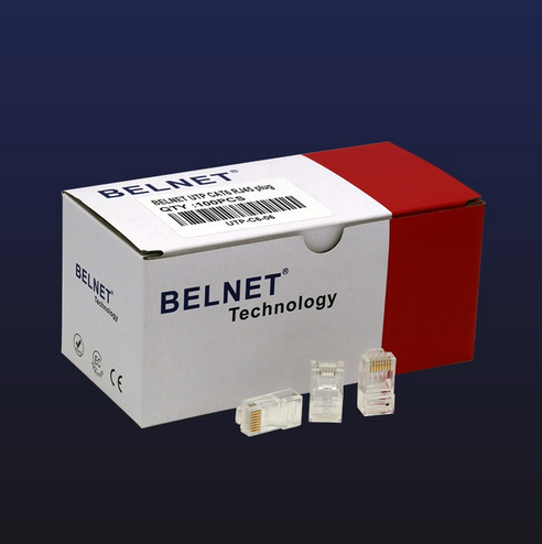 BELNET CAT6 RJ45 Plug 50u Gold Plated LAN Connector | Lazada