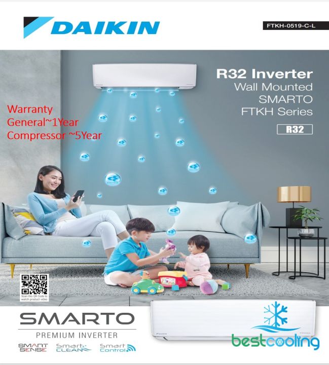 Daikin (FTKH28A) 1.0HP Premium Inverter Wall Mounted Air Conditioner ...