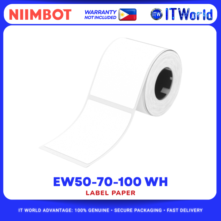 NIIMBOT LABEL PAPER 50X70 MM 100 WHITE LABEL FOR M2 itw | Lazada PH