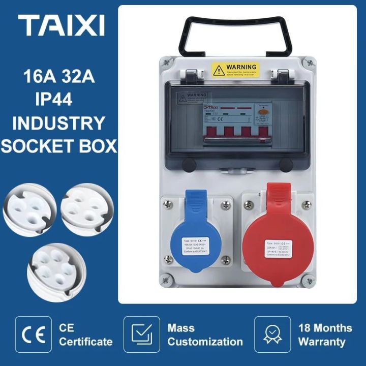 Waterproof Industrial socket box Outdoor Wall Distribution Box With MCB ...