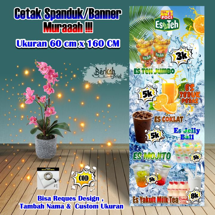 Spanduk Banner Aneka Minuman Segar Ukuran 60 cm x 160 cm | Lazada Indonesia