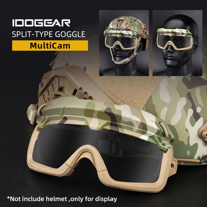 IDOGEAR Tactical Goggles for OC Style Helmet Anti-Fog Anti-Dust ...
