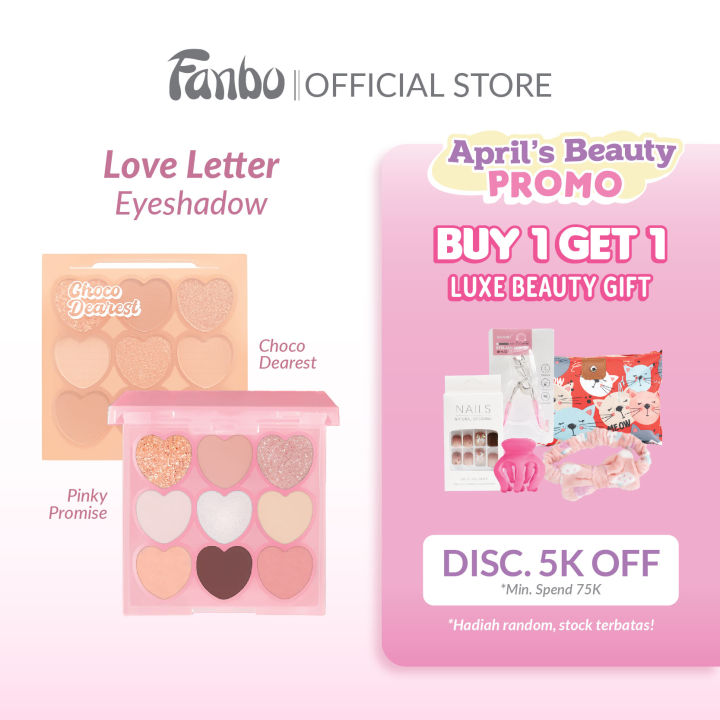 Fanbo Love Letter Eyeshadow Palette Longlasting Highly Pigmented [ FREE ...