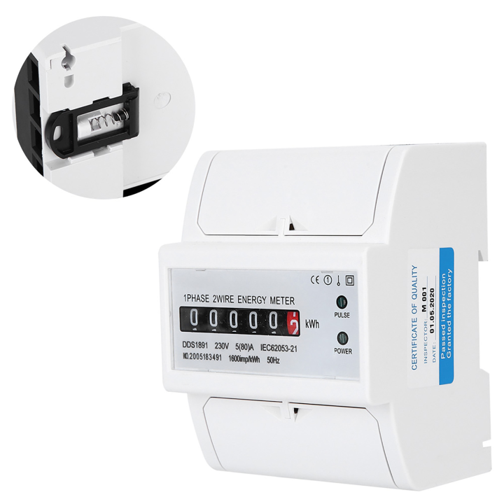 DDS1891 Single Phase 4P Energy Counter Meter High Accuracy Electric ...