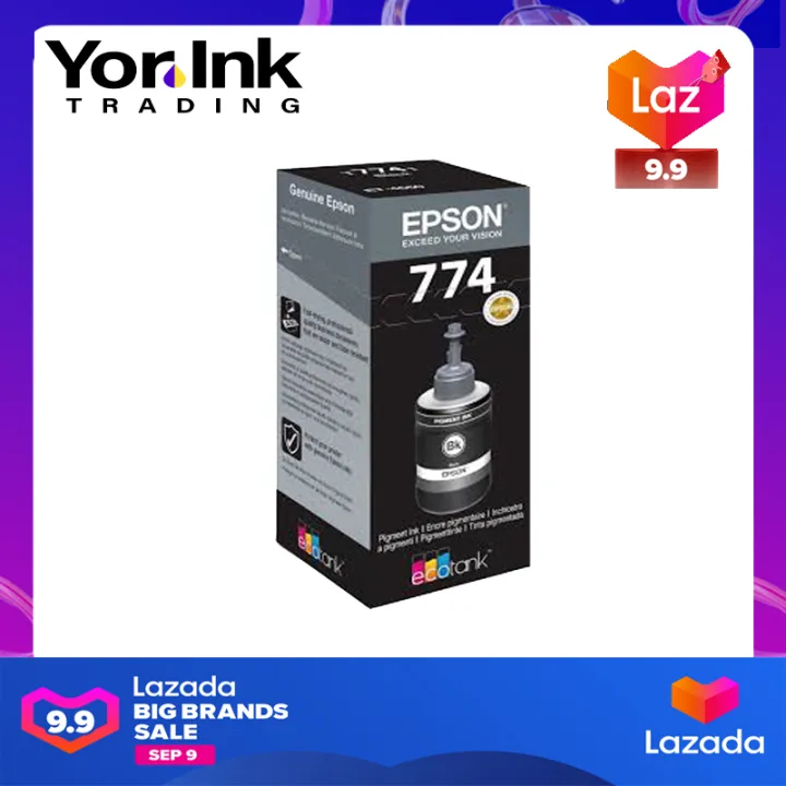 Epson 774 T774 Pigment Original Ink Bottle Black | Lazada PH