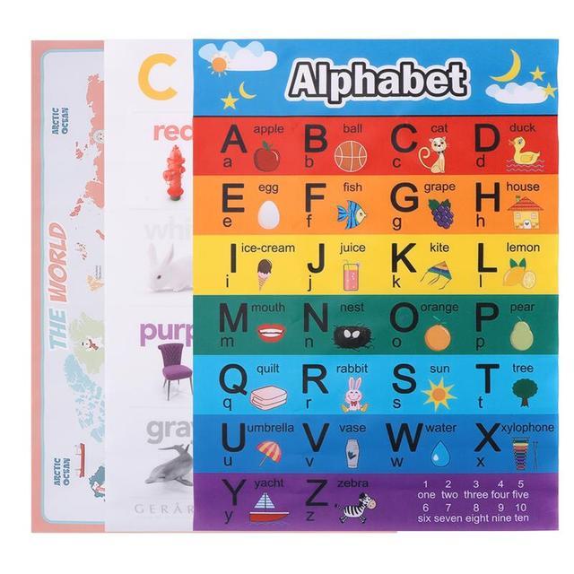 3pcs/1pcs Alphabet Letters/Colors/The World Early Educational Learning ...