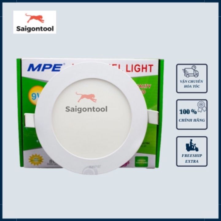 Mâm bóng đèn led âm trần MPE trắng tròn siêu mỏng 6w 9w 12w 18w ánh ...