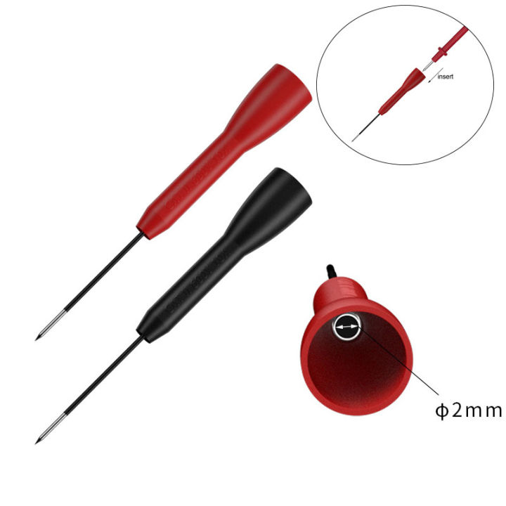 2pcs Insulated Piercing Needle Non-destructive Multimeter Test Probes ...