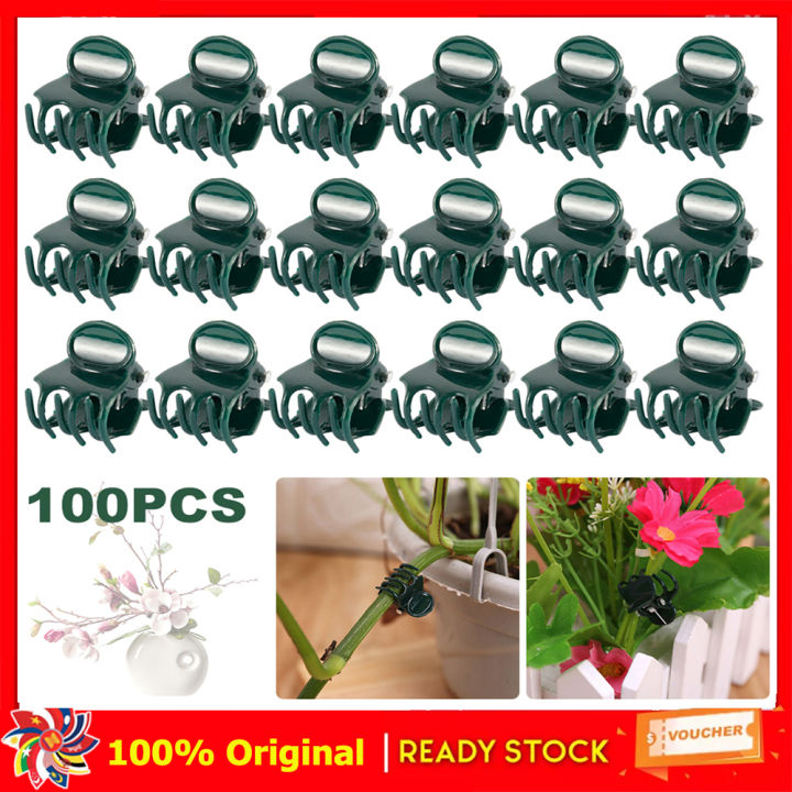 Garden Plant Clips Plastic Support Orchid Stem Clip for Vine Vegetables ...