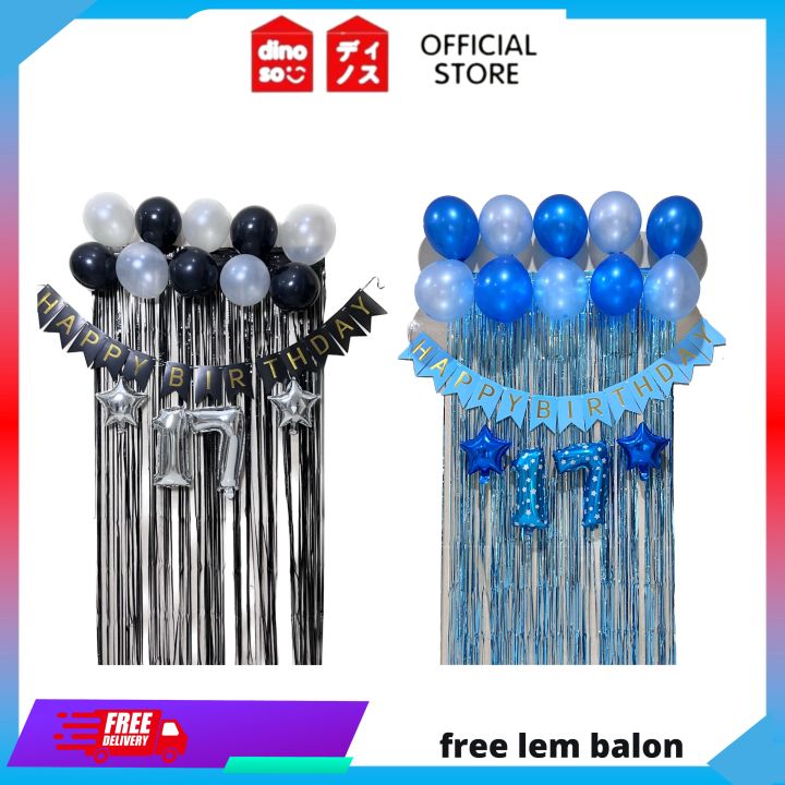 Set Balon Paket Dekorasi Ulang Tahun Simpel / Perlengkapan Ultah atau ...