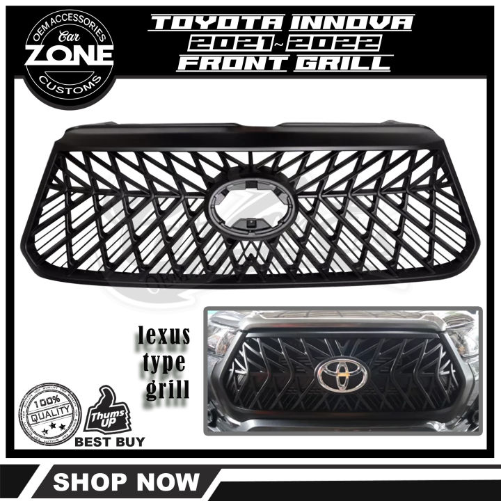 Toyota Innova 2021-2022 Lexus Type Front Grill (Black) | Lazada PH