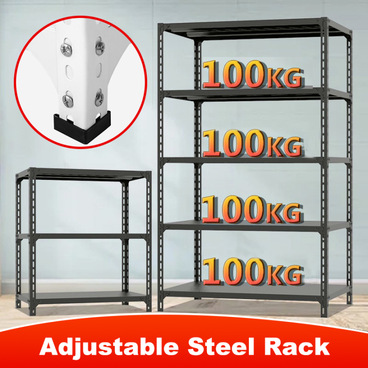 3/4/5Tier Steel Rack Metal Rack Steel Shelf Storage Rack Adjustable Heavy Duty Shelves Organizer ...