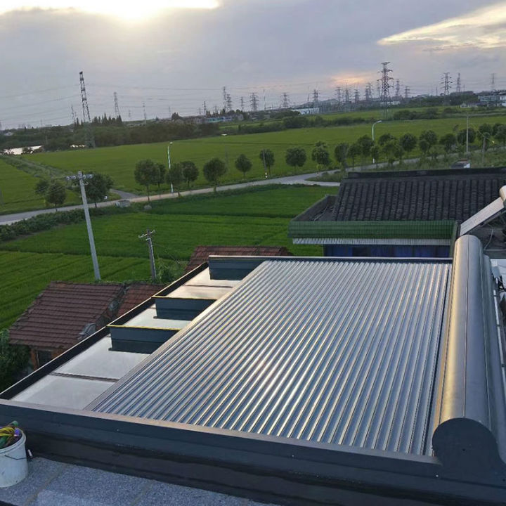 Outdoor square sun room awning electric canopy retractable roof heat ...