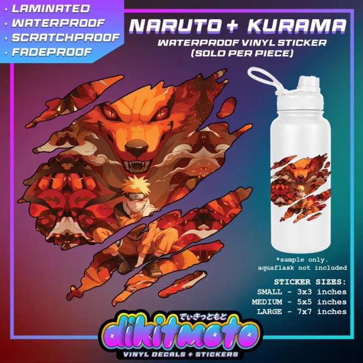 [dikitmoto] Uzumaki Naruto Kurama #10 Scratch Sticker Waterproof Vinyl ...