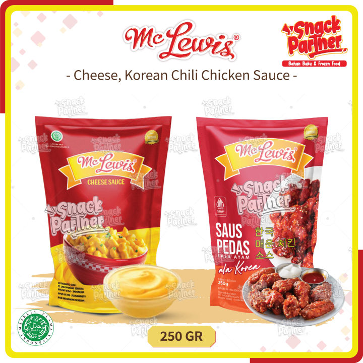 MC LEWIS 250 GR - Cheese, Korean Chili Chicken Sauce - Saos Saus Keju ...
