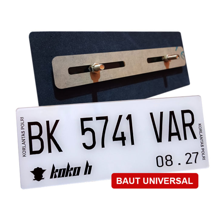 Plat Akrilik Sepeda Motor Ukuran Minimalis Baut Sepasang | Lazada Indonesia