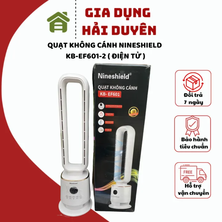 Quạt Không Cánh NINESHIELD KB-EF601-2 ( bản điện tử ) thiết kế sang trọng; điều khiển từ xa tiện ...