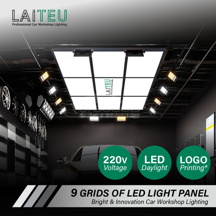 Laiteu Car Workshop Lighting 9-Grids LED Lighting Panel for Automotive ...