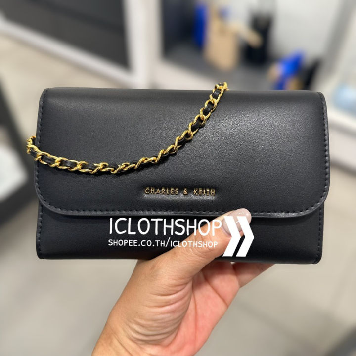 CHARLES & KEITH : CK6-10840509-2 size.XS กระเป๋าสตางค์มีสายสะพาย ...