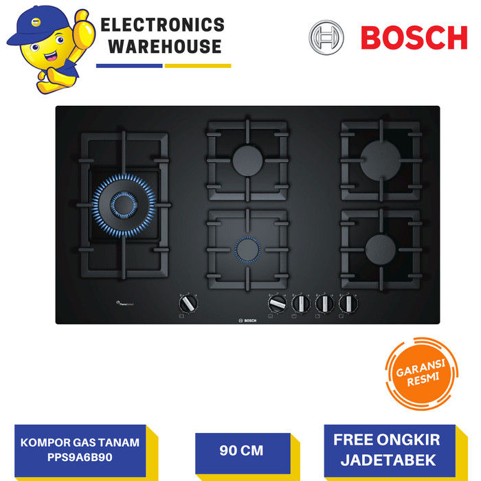 Kompor Gas Tanam Bosch 6 Tungku 90 cm // Bosch Gas Hob PPS9A6B90 ...