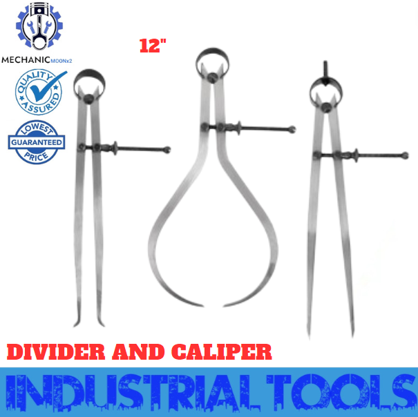 Japan Branded Divider and Caliper 12" Spring Inside Outside Divider ...