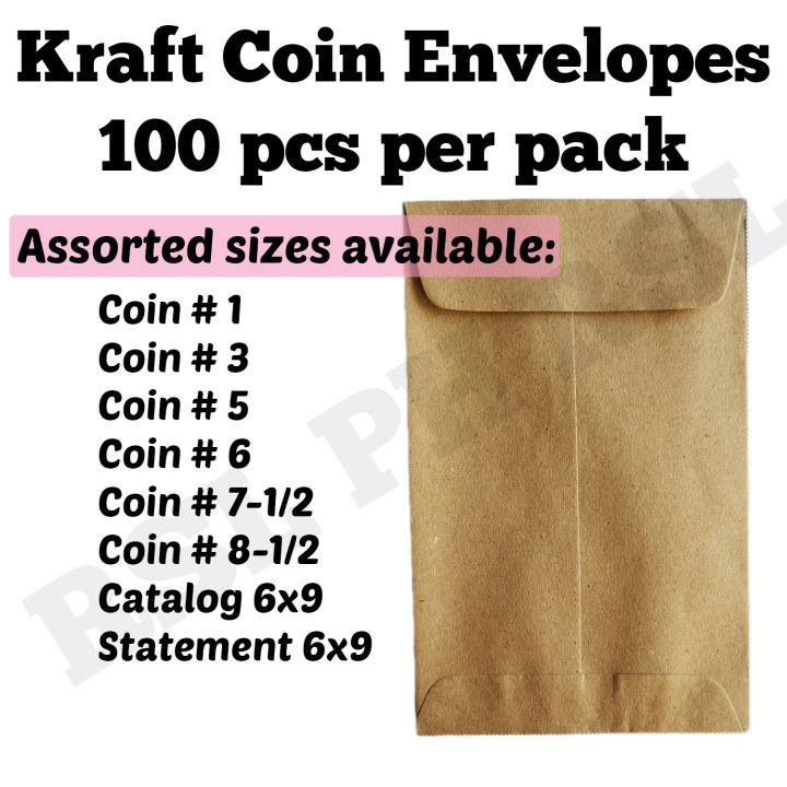 Kraft Coin Envelope 100pcs Tingi Brown Coin Envelopes | Lazada PH