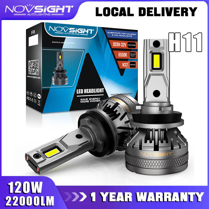 Novsight 1 Pair (2pcs) A500 N37 H11 120W/pair 22000LM high/low beam ...