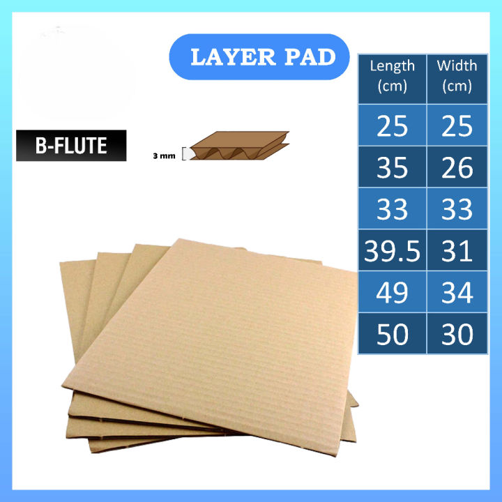 Layer Pad / LAPIK - B-Flute-3mm - BULK ORDER 100PCS | Lazada