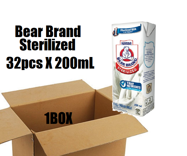 minimae Nestle Bear Brand Sterilized Full Cream Milk 1BOX 32pcs X200ML | Lazada PH