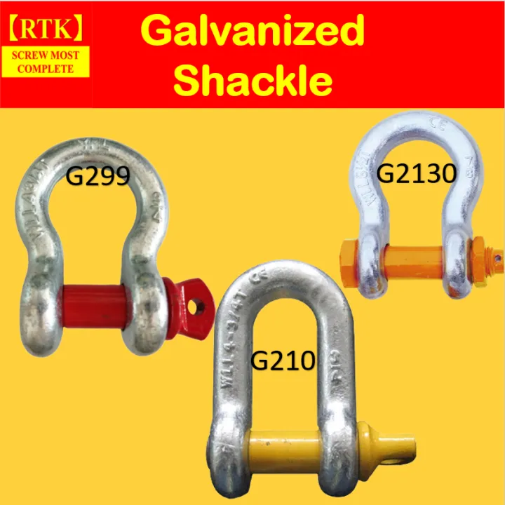 RTK 1T 2T 3.25T Shackle Galvanized Anchor Shackles Carbon Steel Shackle ...