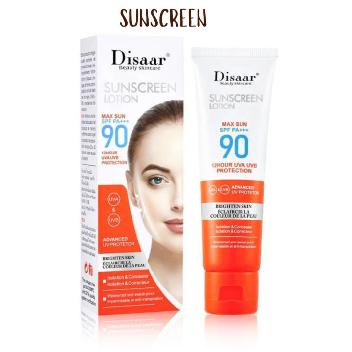 DISAAR SUNSCREEN LOTION SPF90 PA+++ UV PROTECTOR 50ML | Lazada