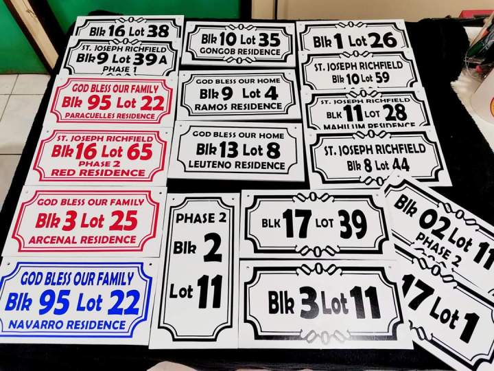 House Plate Number / Home Plate Number (Versa Board 3mm) | Lazada PH