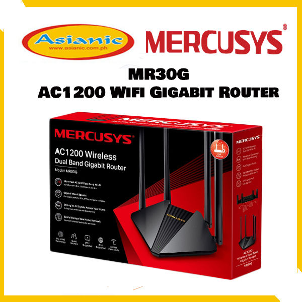 MERCUSYS MR30G AC1200 Wireless Dual Band Gigabit Router | Lazada PH