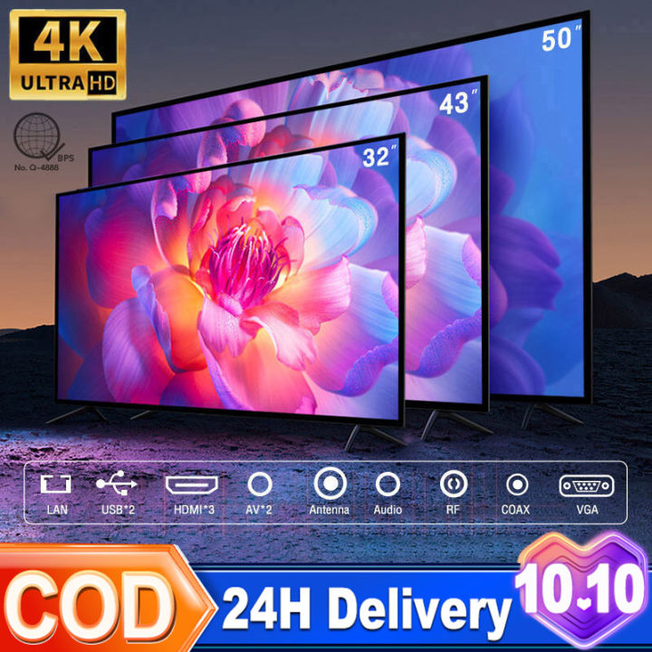 EXPOSE Flat Screen Smart TV 32 43 50 inch Android 12.0 Tv Digital LED TV FULL HD Television ...